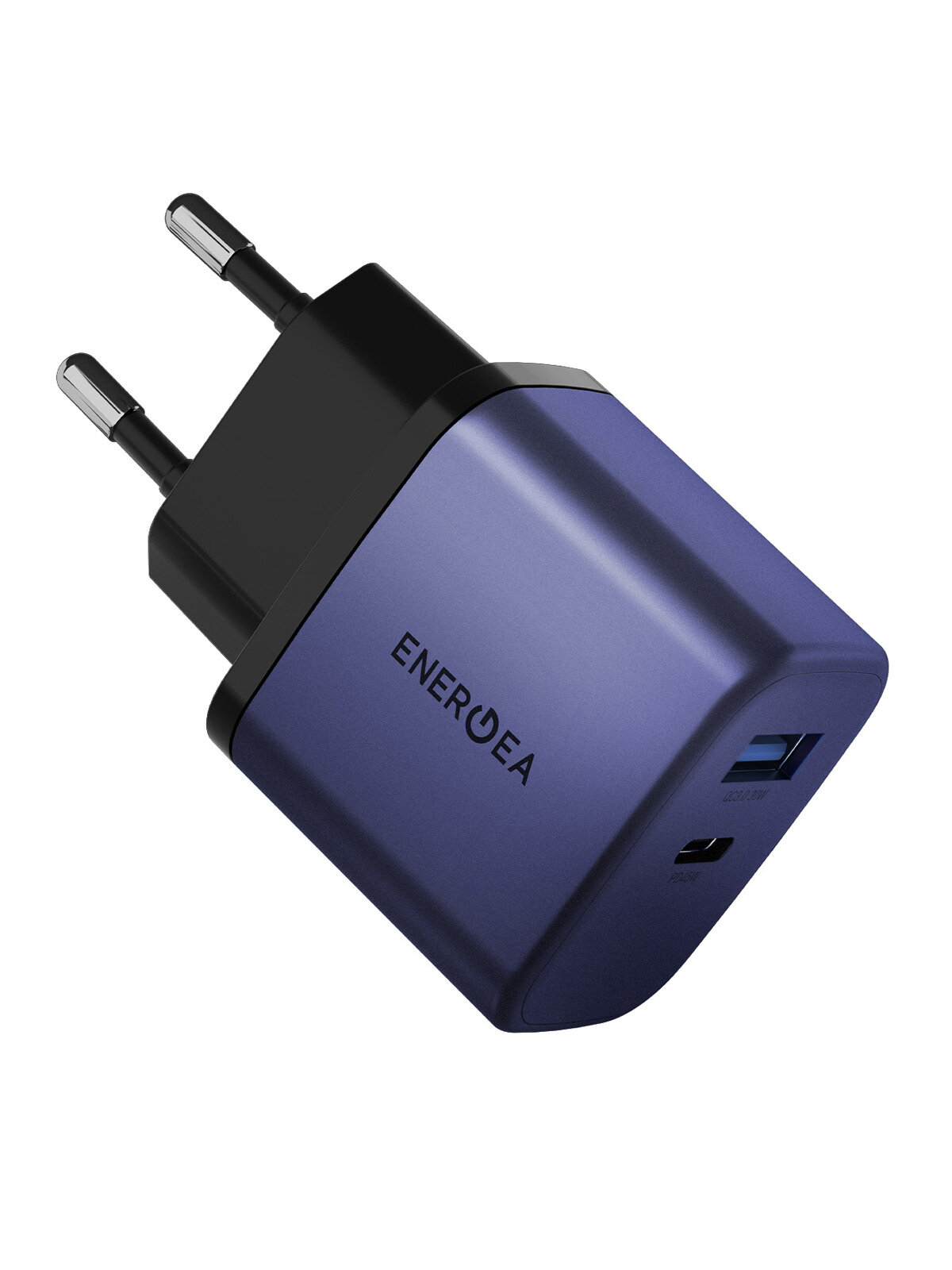 Сетевое зарядное устройство Energea AmpCharge, система AVS с Power Delivery 3.2, QC 30W, синий