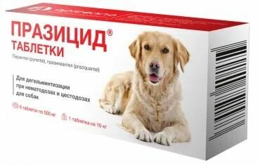 Празицид таблетки для собак, 500 мг 6 таб