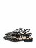 Туфли TOSCA BLU Eyelet strappy flat pumps, размер 40, black/black