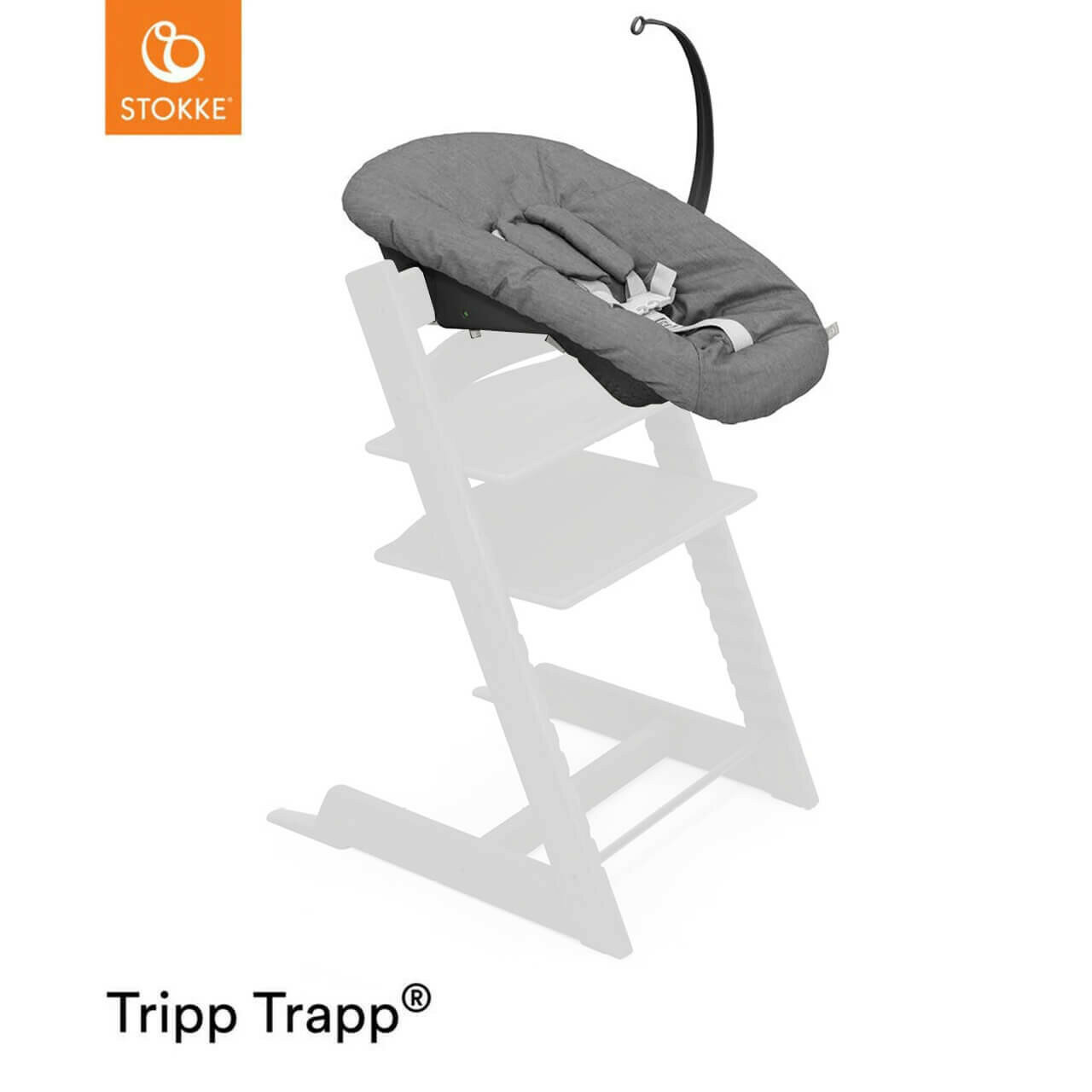 Stokke newborn set Шезлонг сиденье для новорожденного Antracite для стульчика TRIPP TRAPP