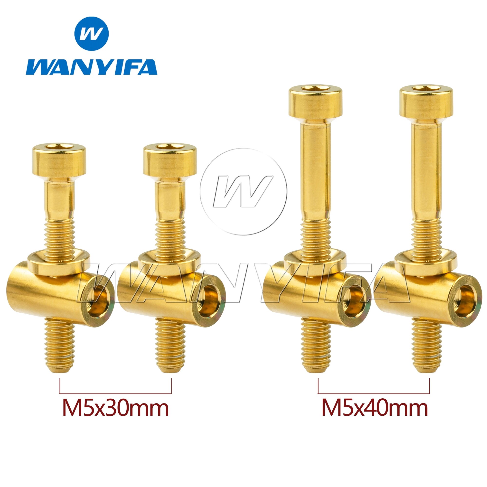 Wanyifa титановые болты Gold 40mm для подседельного штыря