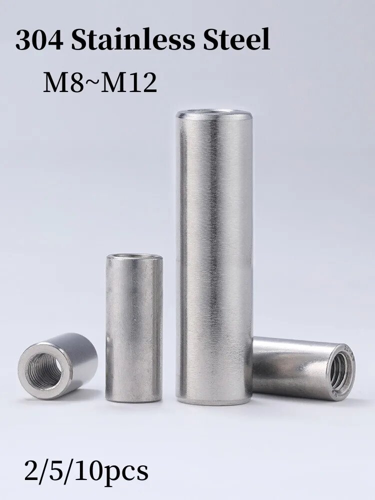 Гайка соединительная M8x10x8 из нержавеющей стали, 2шт
