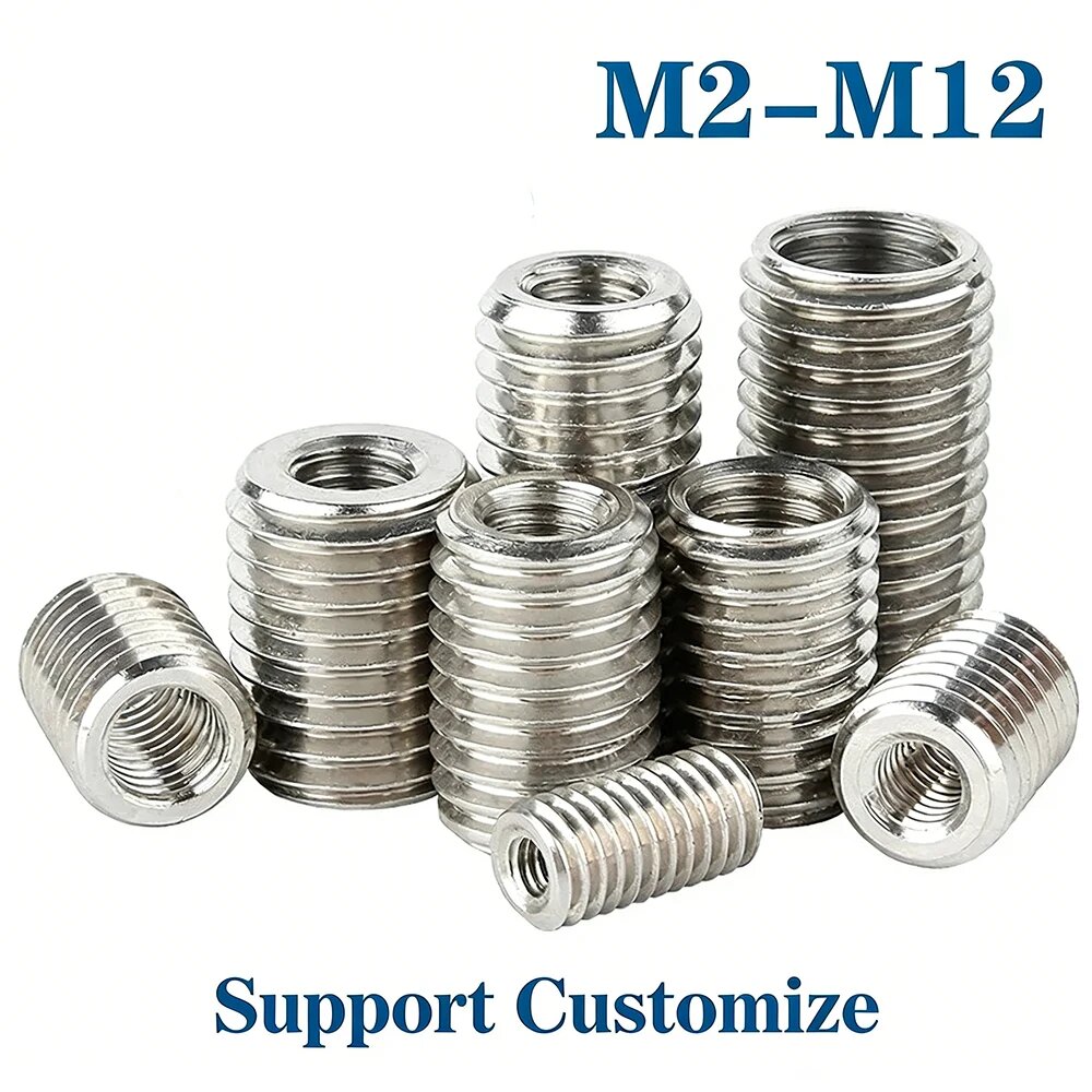 Переходник резьбы M2-M12 нержавеющая сталь 304 M3-M6 (5pcs), length 10mm(Custom)