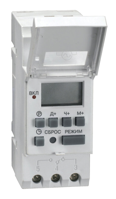 Таймер IEK ТЭ15, цифровой, номинальный ток 16А, 230В, на DIN-рейку