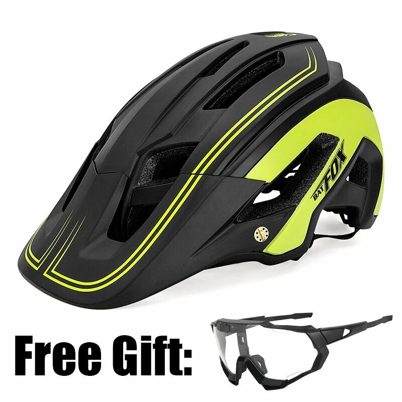 BATFOX велосипедный шлем MTB, черный зеленый, F692-Black Green-2