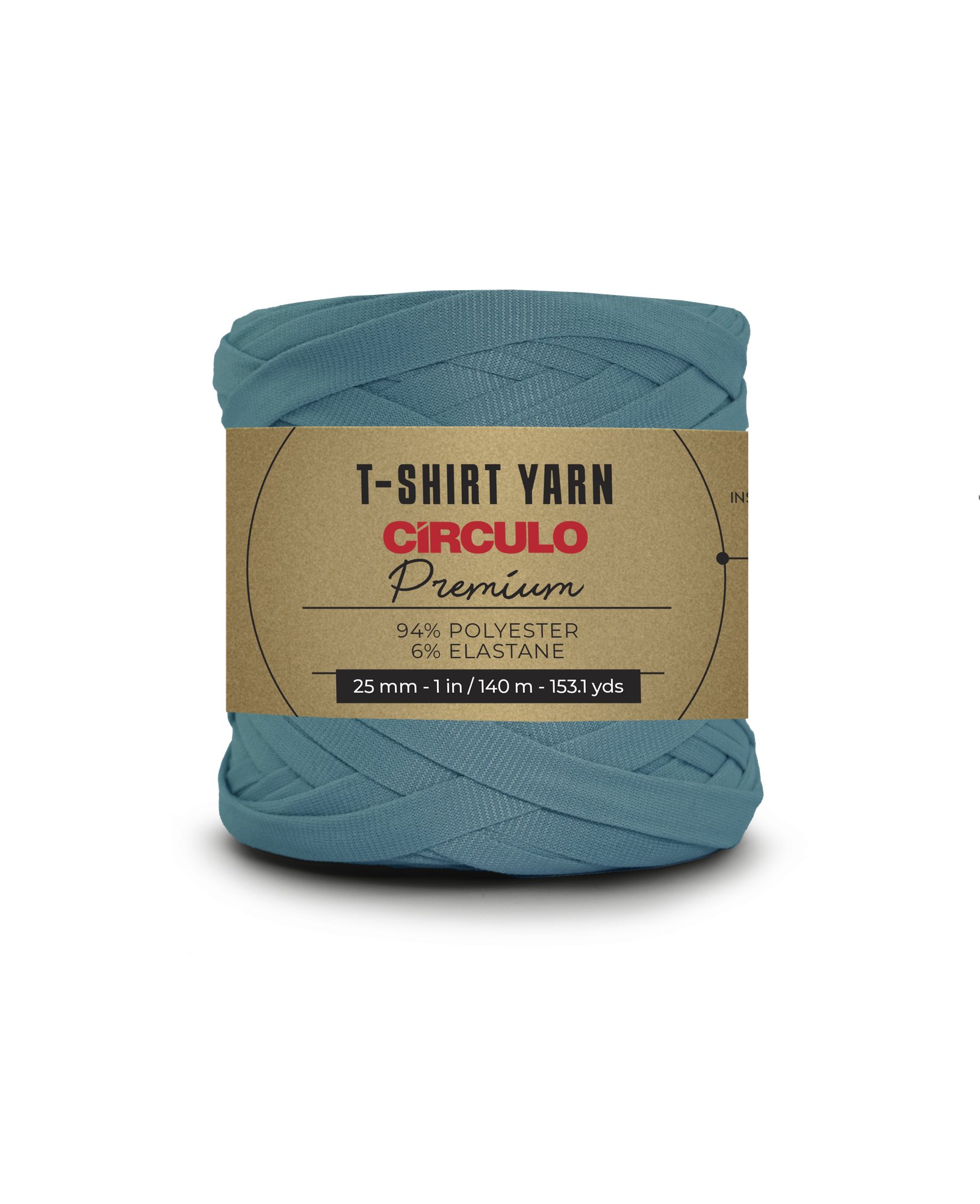 Пряжа CiRCULO PREMIUM T-SHIRT YARN (94% полиэстер, 6% эластан, 270гр. 140м, цвет 2972