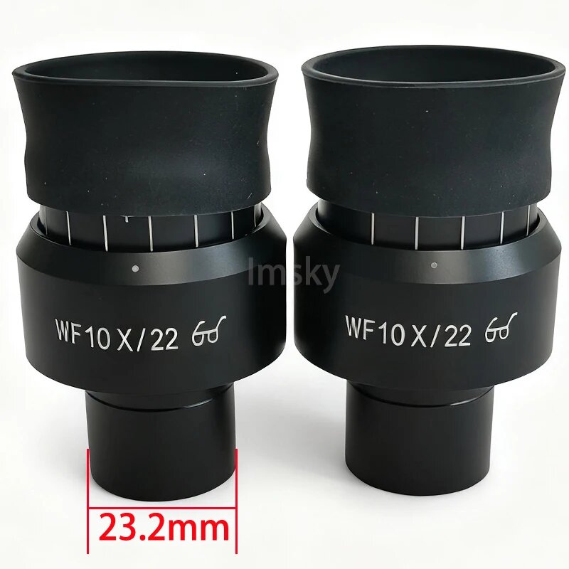 Окуляр микроскопа WF10X/22, 2шт, Цвет: 2pcs