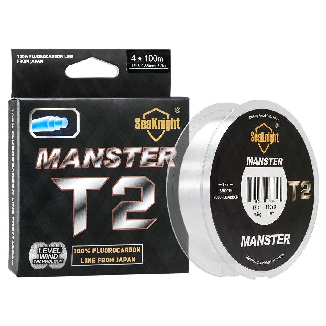 SeaKnight Monster T2 Флюорокарбон 100м, 18lb, 0.320mm