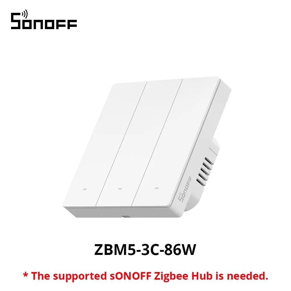 SONOFF ZBM5-3C-86W Zigbee умный выключатель