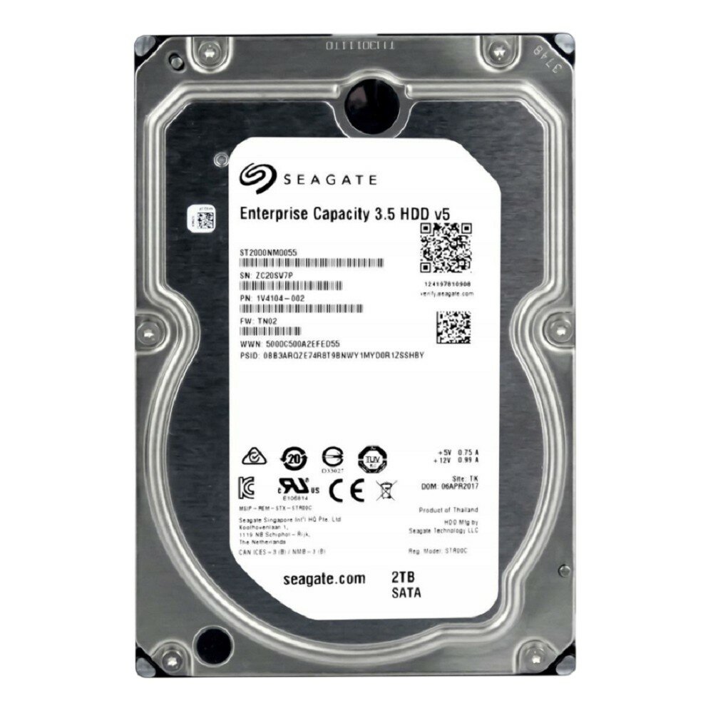 Внутренний HDD жесткий диск Seagate ST2000NM0055 Enterprise Capacity 3.5 HDD 2000ГБ