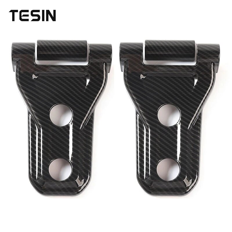 Наклейки на петли капота TESIN Carbon Fiber A для Jeep Wrangler JL/Gladiator JT