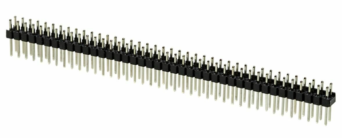 PLD-80 (DS1021-2x40), Вилка штыревая 2.54мм 2х40pin прямая / 5 штук
