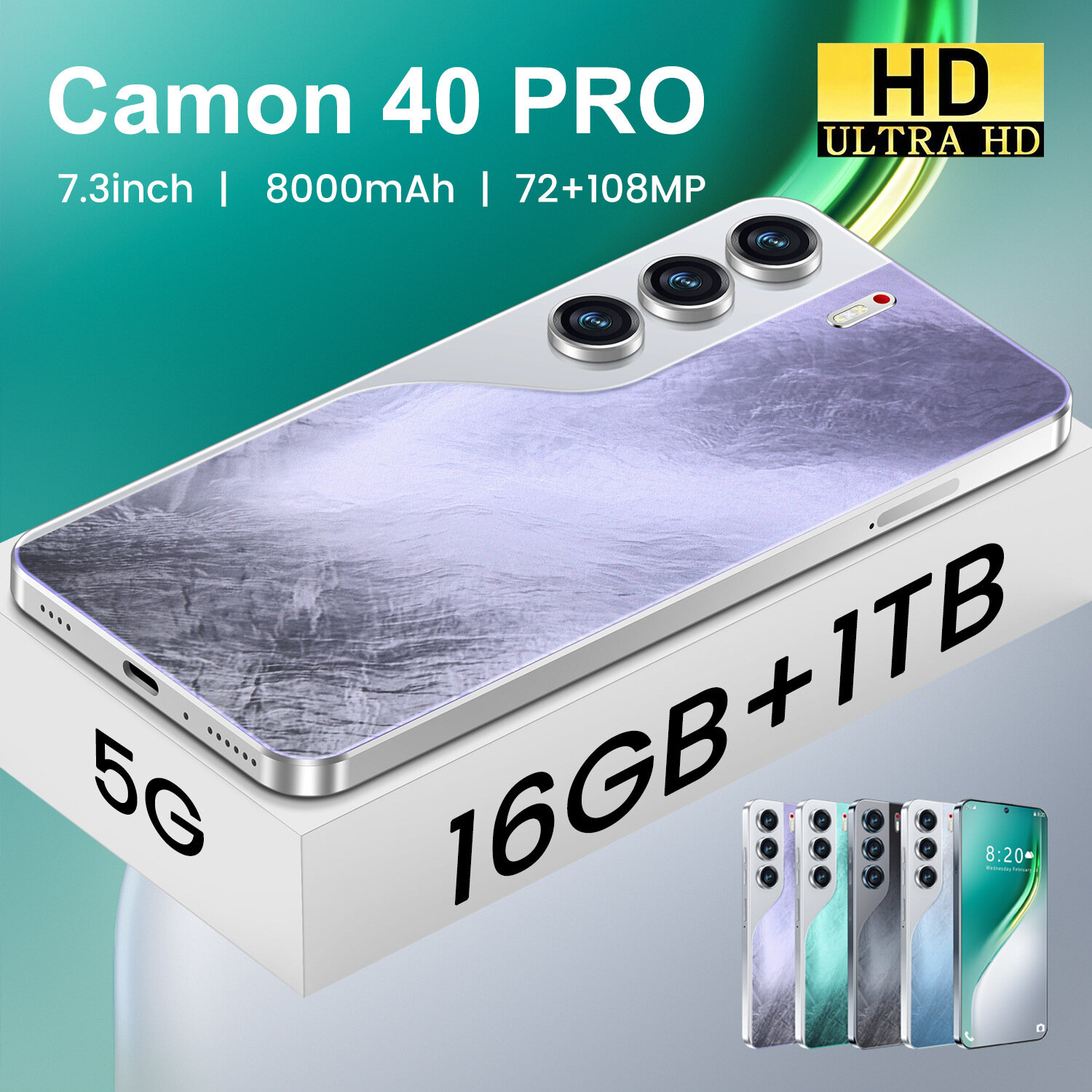 Смартфон Camon40 Pro 16ГБ+1ТБ зеленый AU версия Android телефон