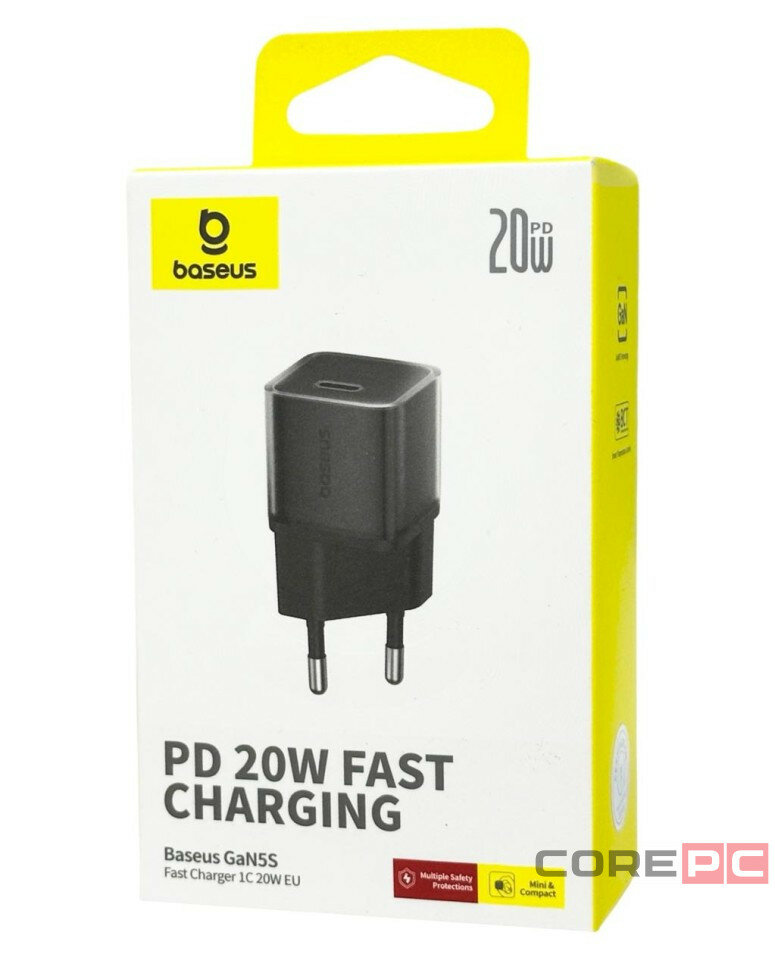 Сетевое зар. устр. Baseus GaN5S Fast Charger 1C 20W P10162503113-00 черное