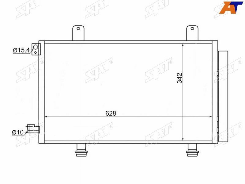 . SAT Радиатор кондиционера для Suzuki SX4 06-16 / Fiat Sedici 06-11