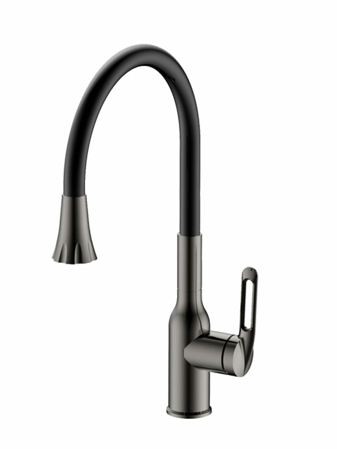Смеситель для кухни с гибким изливом VALFEX Sagittarius Steel Graphite