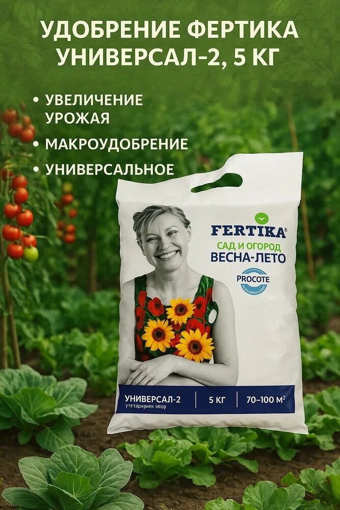 Удобрение FERTIKA Универсал-2, комплексное, гранулированное, 5 кг