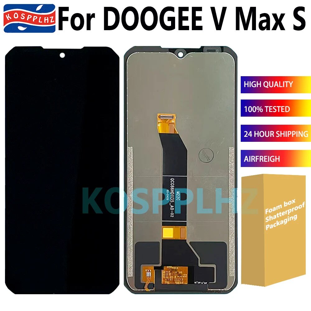 Оригинальный ЖК-дисплей KOSPPLHZ для DOOGEE V MAX S, сенсорный преобразователь в сборе для DOOGEE V Max S, новый ремонт ЖК-дисплея