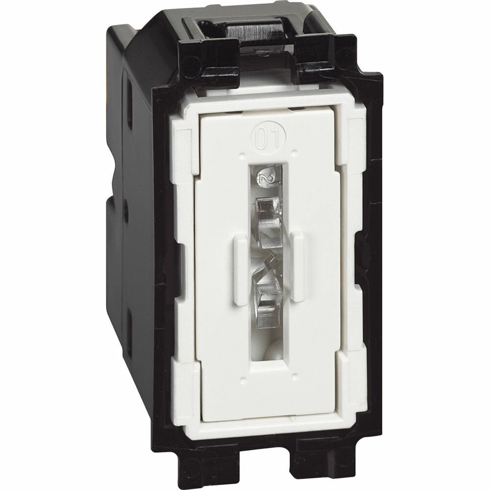 BTicino Living Now K4005A кнопочный механизм выключателя с самовозвратом, 1 модуль, 10A 250V, для импульсного реле