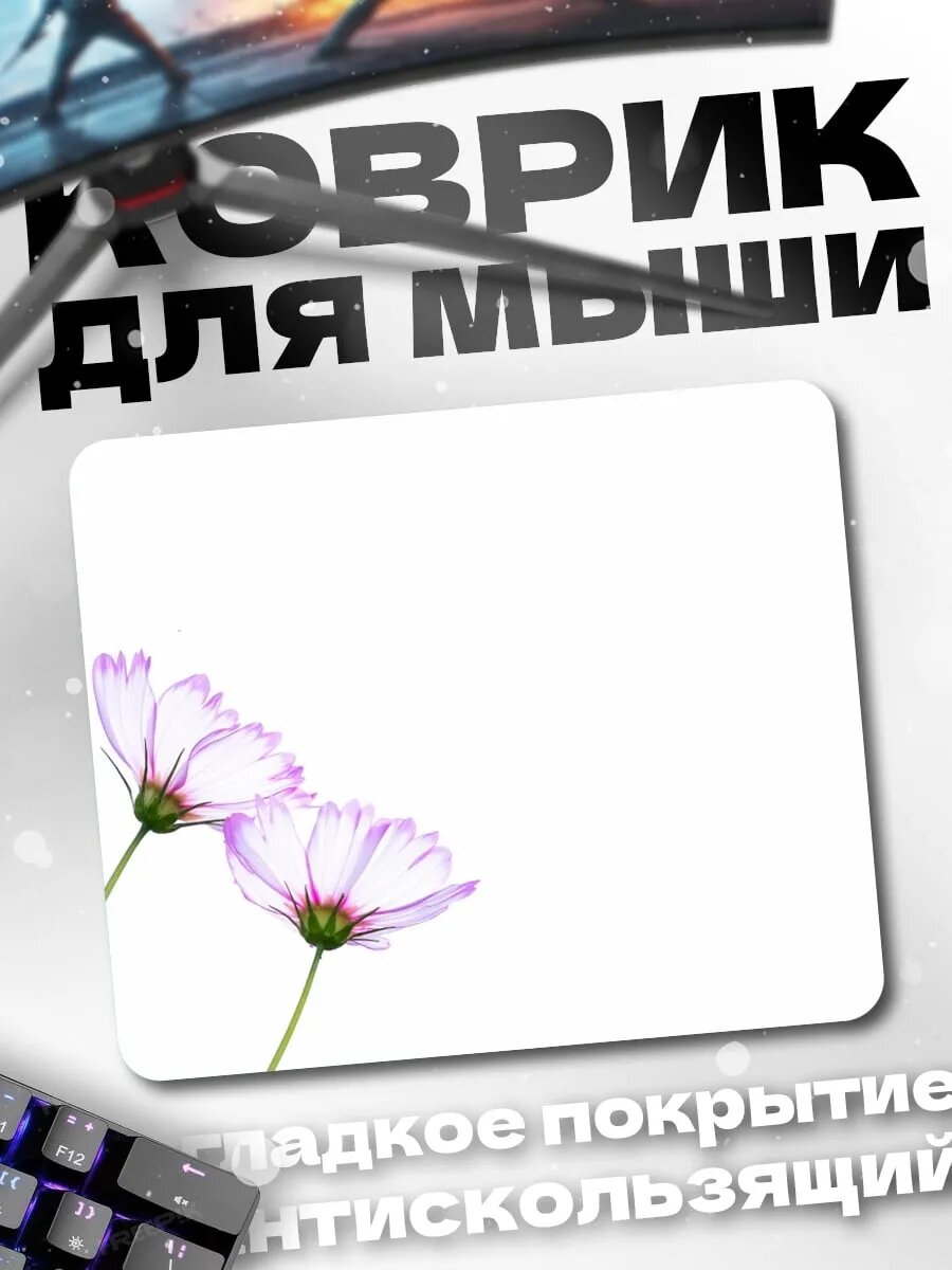 Коврик для мыши Нежные космосы
