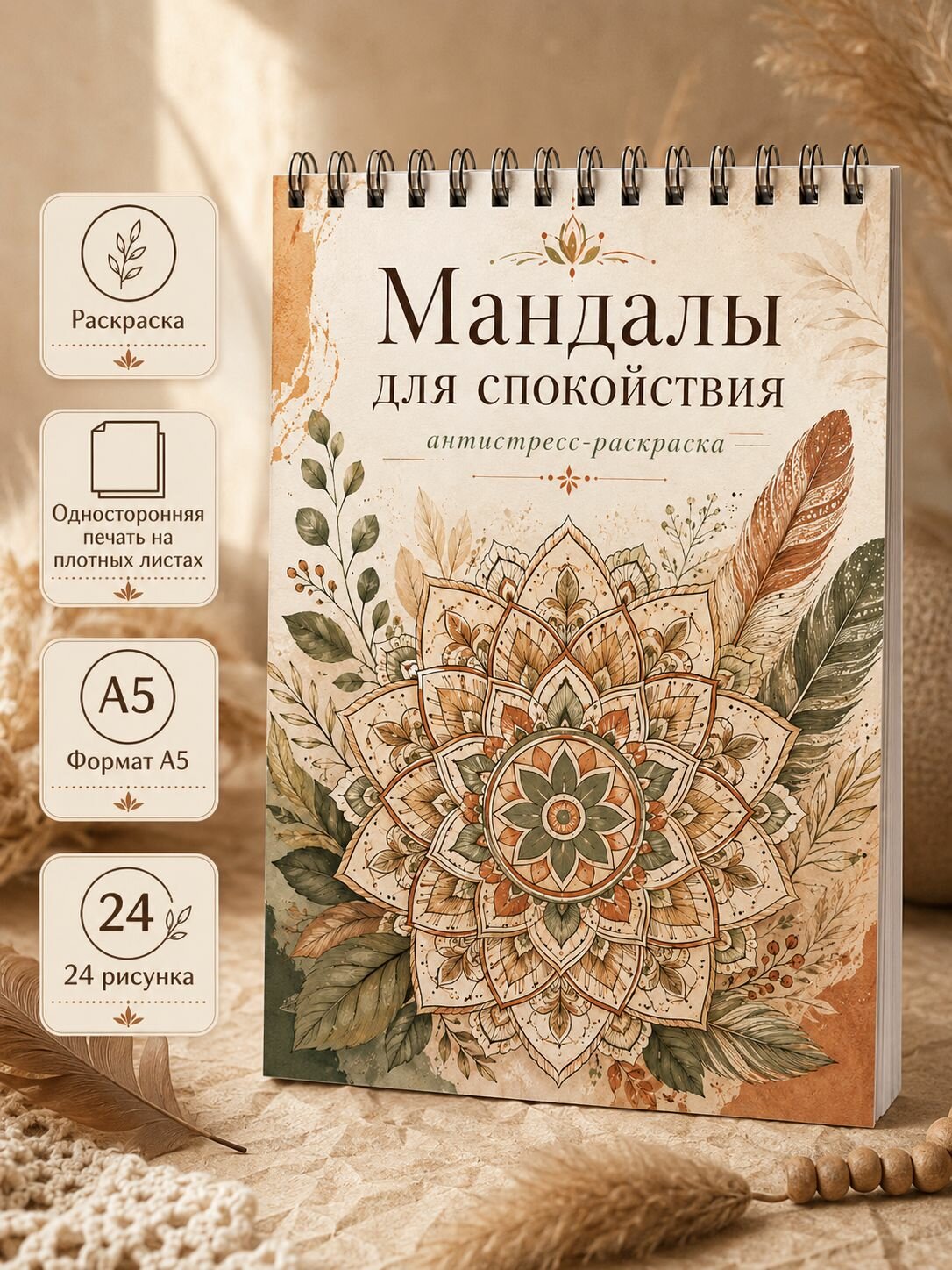 Раскраска антистресс Мандалы для спокойствия