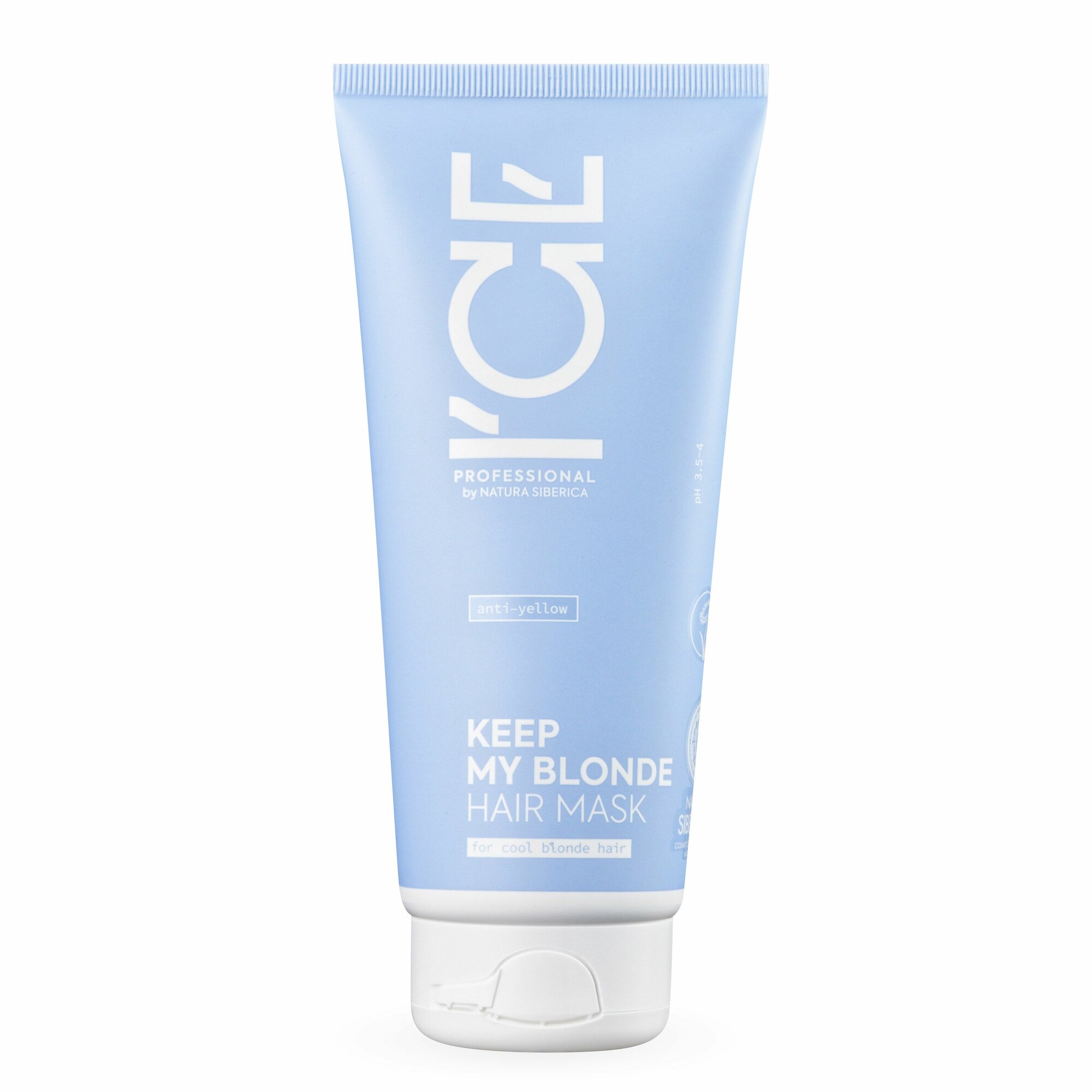 ICE by Natura Siberica Тонирующая маска для светлых волос от желтизны блонда профессиональная оттеночная фиолетовая 200 мл
