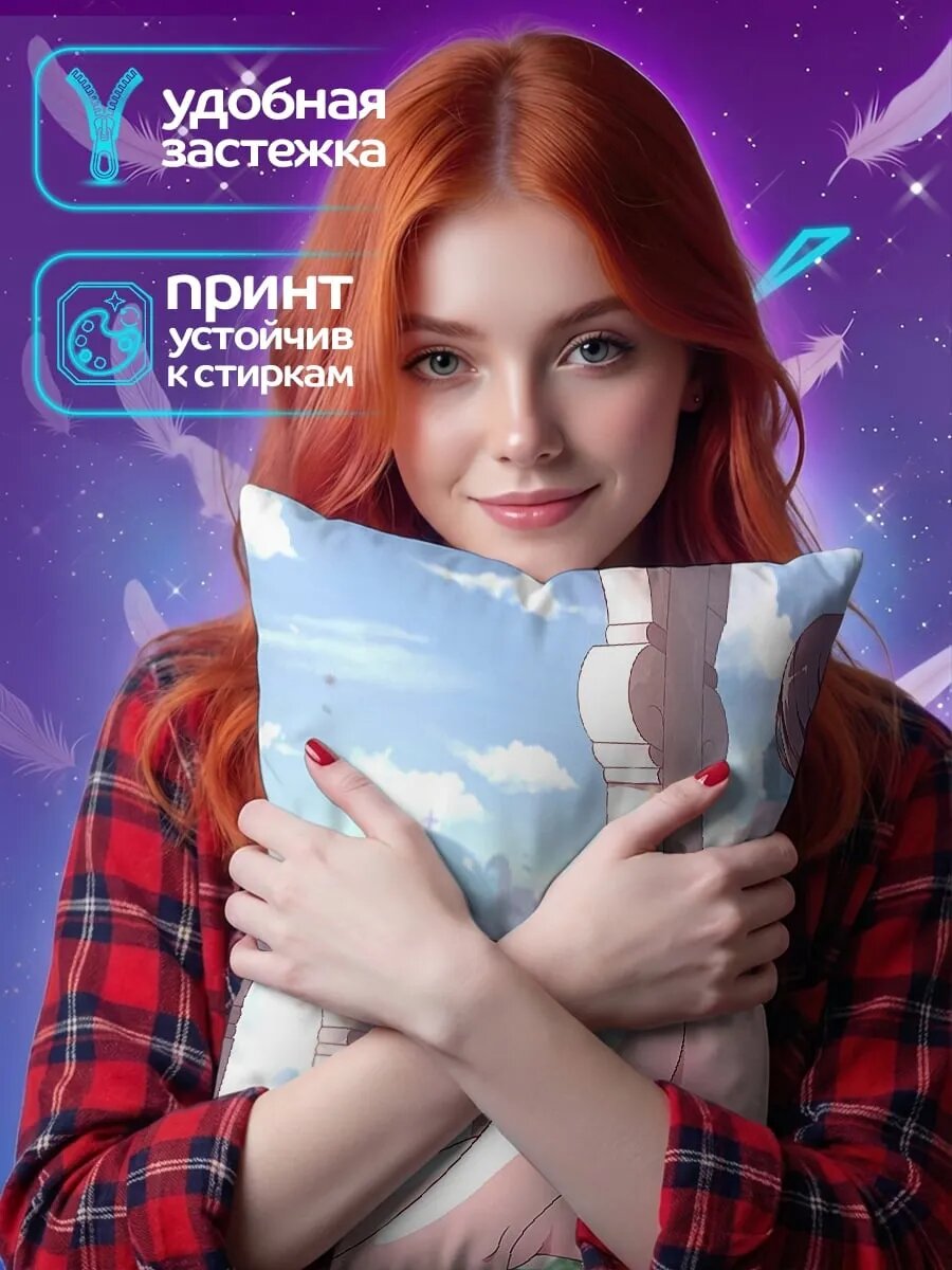 Подушка дакимакура Девушка на балконе — фото 1
