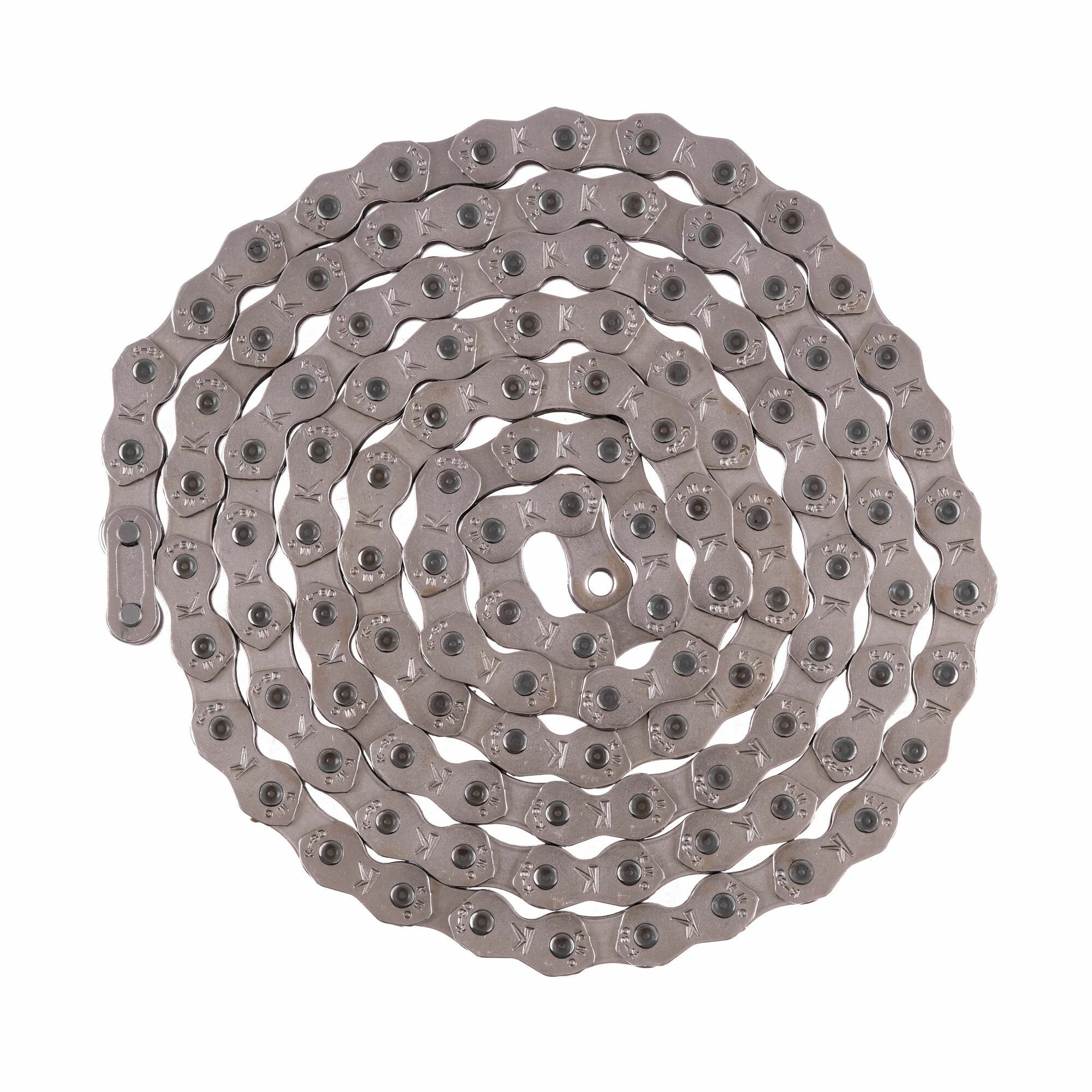Цепь Singlespeed 3/32" KMC K-1-Narrow 116L + замок Серебристая - ОЕМ упаковка