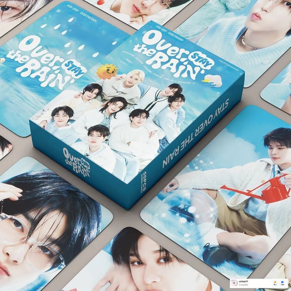 Эксклюзивный альбом 2025 года STRAY KIDS LOMO с 55 минифотокарточками Over The Rain, коллекционные материалы SKZOO и SKZPoster для поклонников KPOP