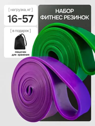 Фитнес резинка для ЛФК и тренировок, эспандер ленточный спортивный сопротивление 2-6 кг, желтый.