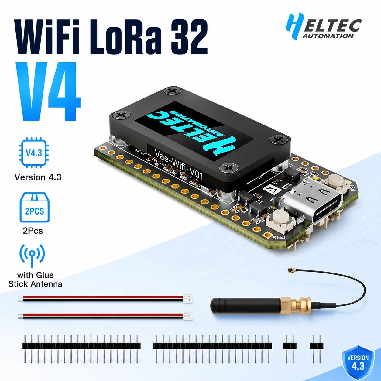 Heltec Meshcore Meshtastic V4.3 without GPS 2Pcs — фото 1