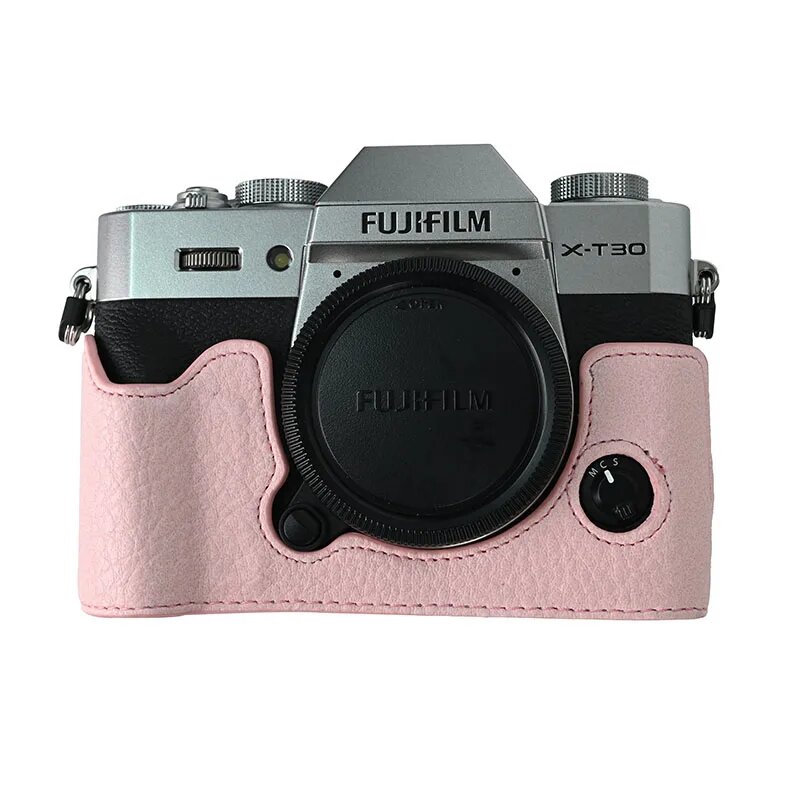 Чехол Ocotex для Fujifilm XT30 X-T30 II III XT20 XT10 из искусственной кожи Розовый, Pink