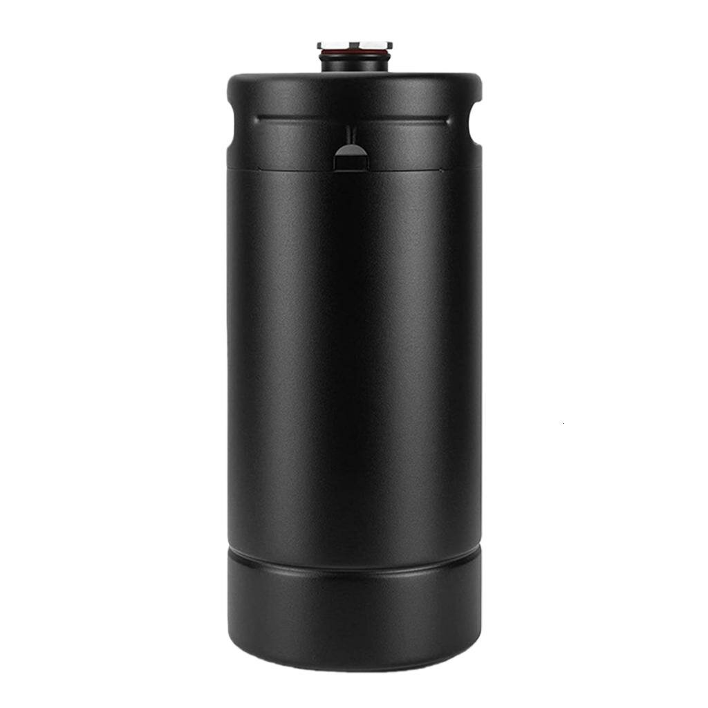 Стальной пивной гроулер для хранения пива и вина, Черный - 3.8L