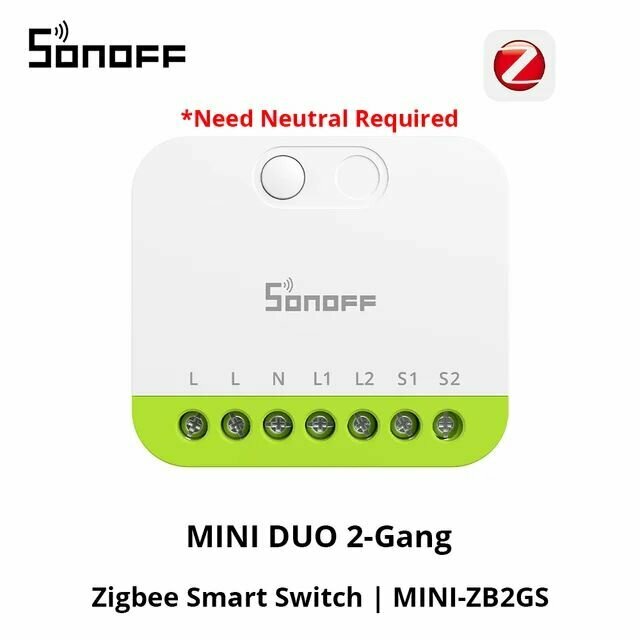 Реле Sonoff mini duo zigbee