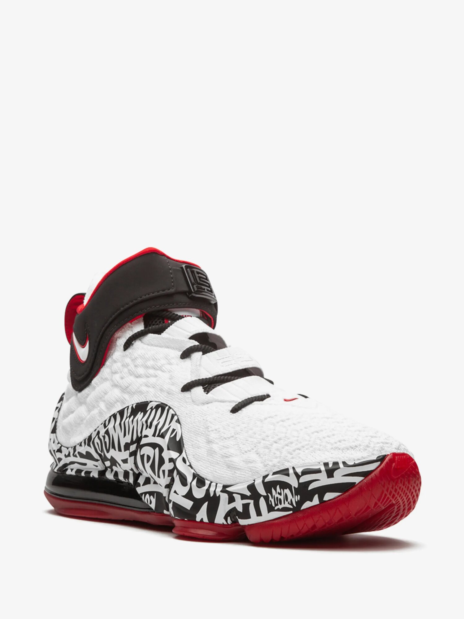 Кроссовки NIKE Lebron 17 'Graffiti', размер 8 US, бежевый/белый — фото 1