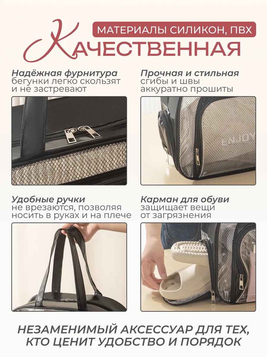 Косметичка сумка водонепроницаемая для путешествий — фото 1