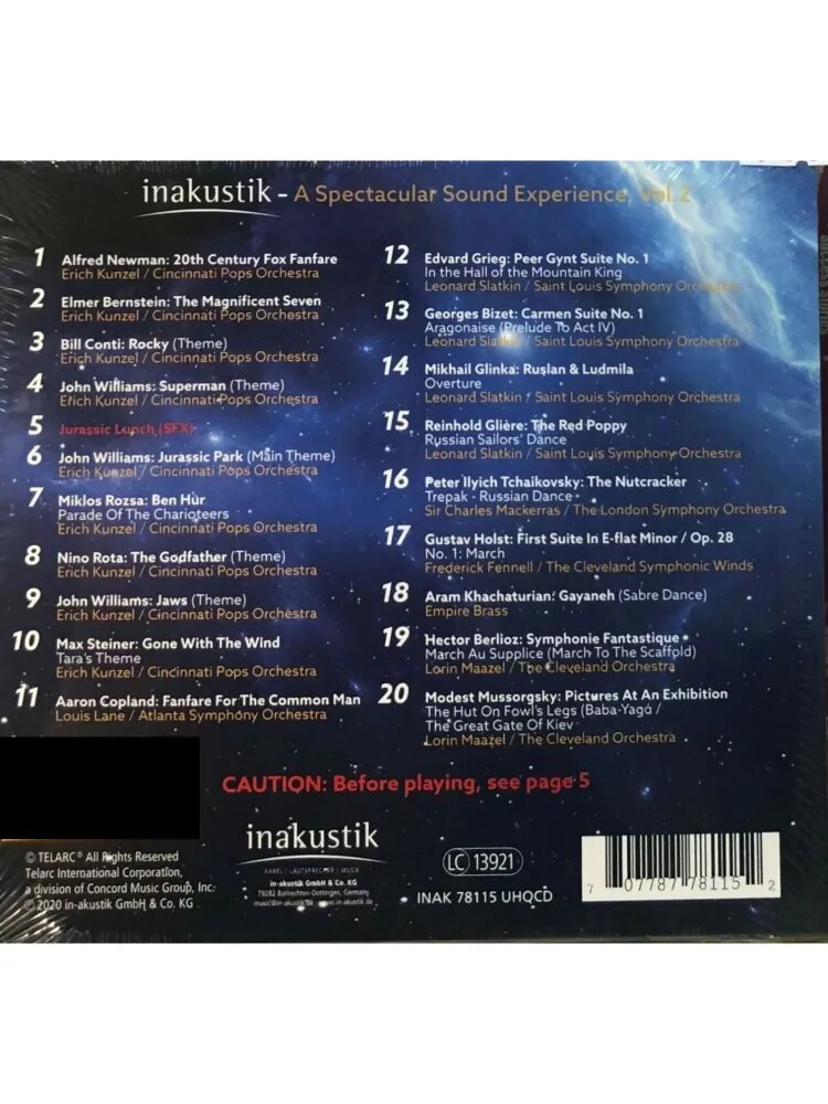 Музыкальный диск Inakustik A Spectacular Sound Experience, Vol.2 (UHQCD) — фото 1