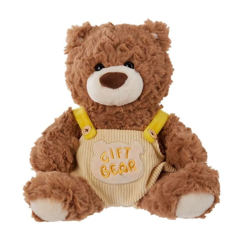 Плюшевая игрушка MINISO Gifford Bear Series: сидящий медведь в комбинезоне, милый снеговик для рождественской елки