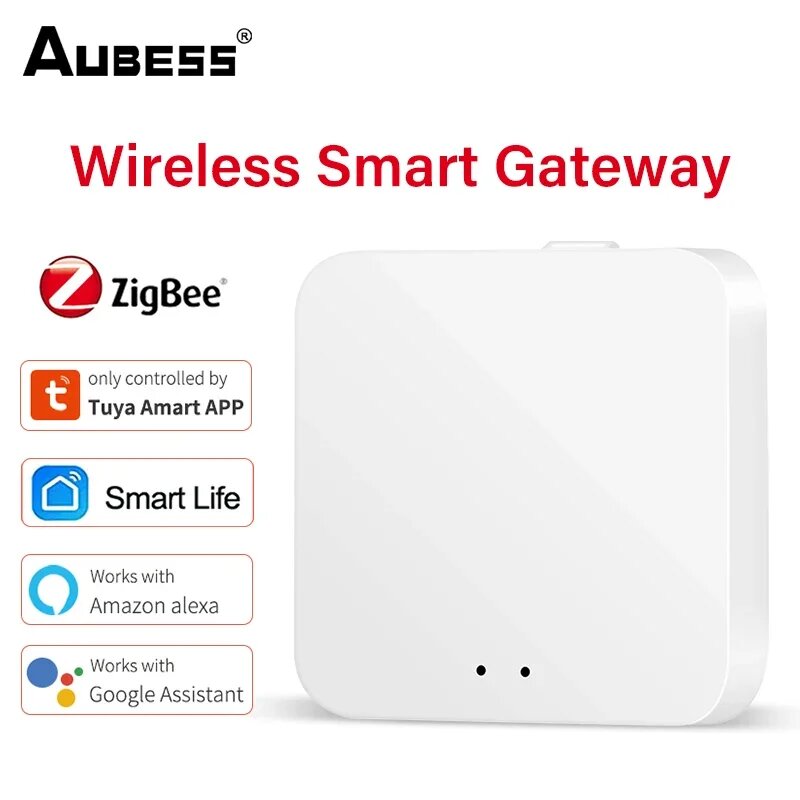 Датчик контроля качества воздуха Tuya Zigbee/WiFi Smart Air Box монитор концентрации PM2.5, CO2, формальдегида, ВОС, температуры и влажности с шлюзом — беспроводной Zigbee-шлюз
