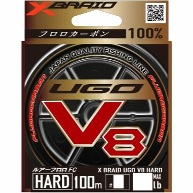 Флюорокарбон YGK X-Braid F-UGO V8 Hard 100м 0,285мм/5,4кг / Флюрокарбон для поводков / Поводковый материал на судака, форель
