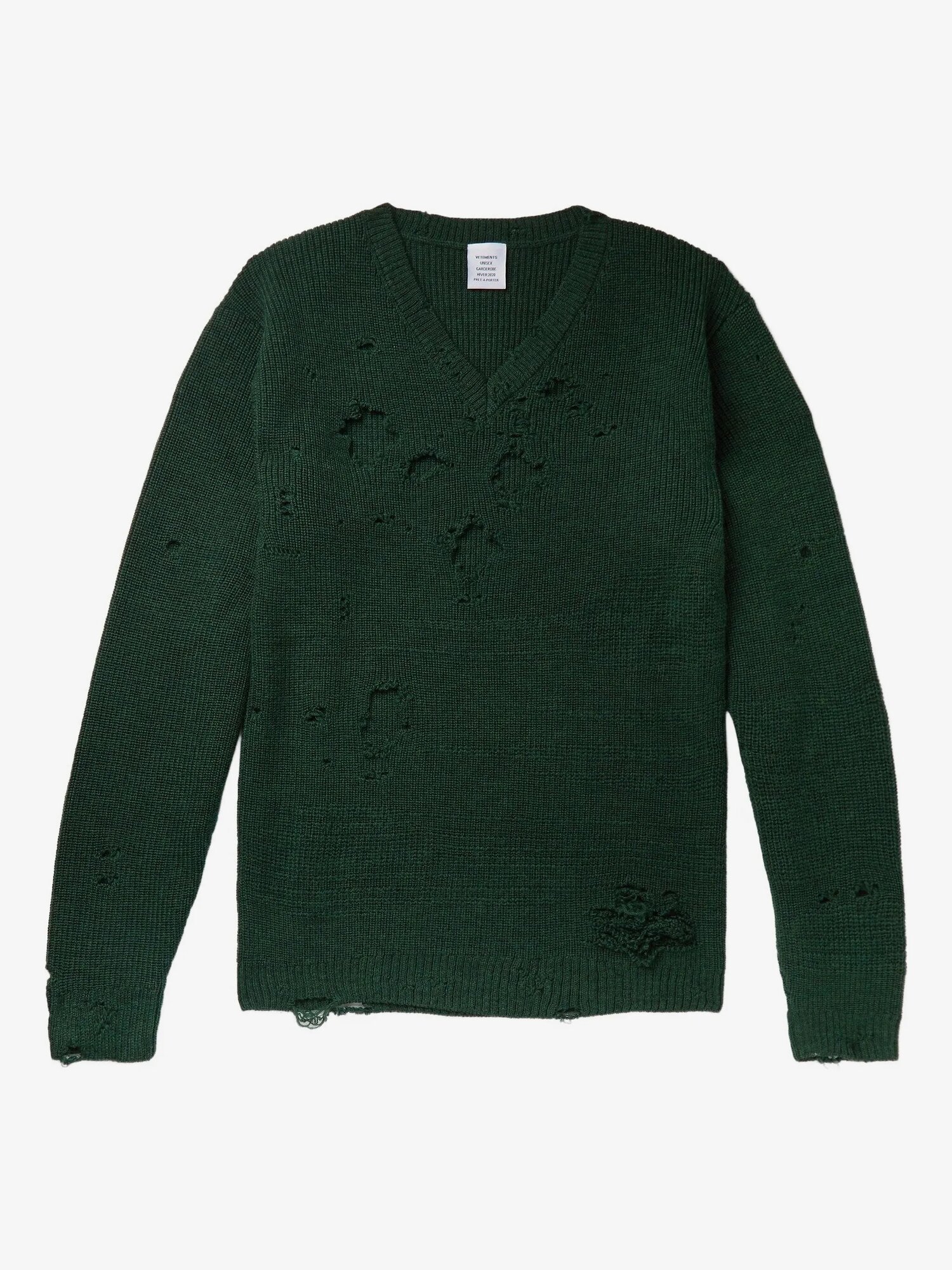 Свитер Vetements, размер 46, , зеленый