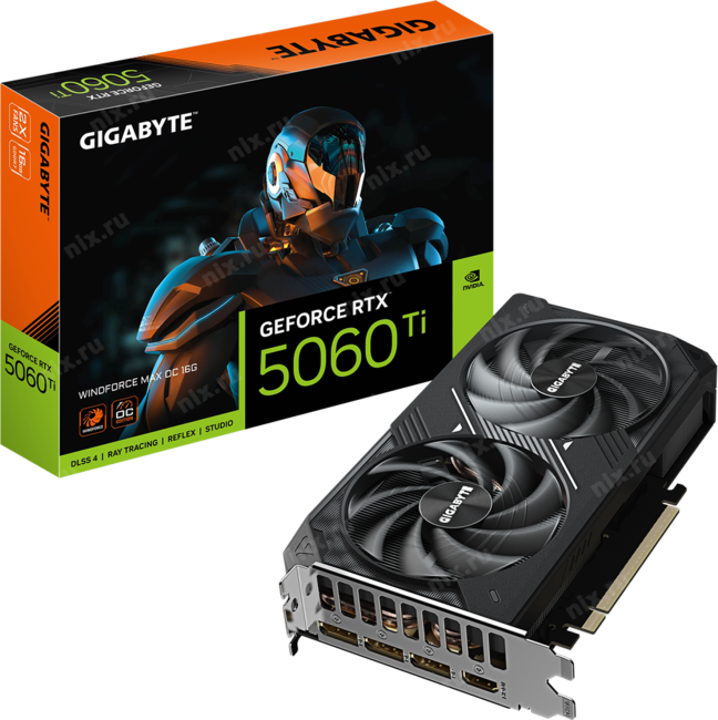 GIGABYTE Windforce Max GV-N506TWF2MAX OC-8GD (GeForce® RTX 5060 Ti) 8 Гб, GDDR7, 128 бит, PCI Express, 3xDP,1xHDMI