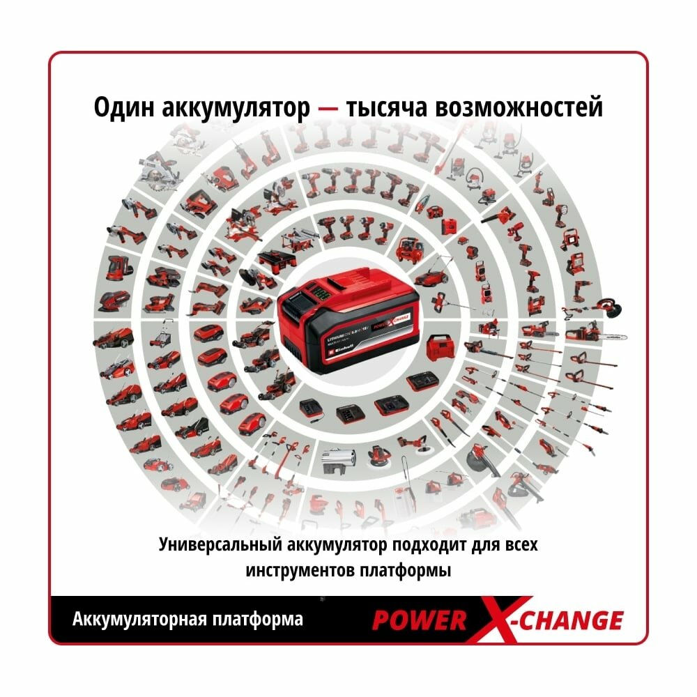 Устройство зарядное 3 А с аккумулятором EINHELL PXC 18 В, 4 Ач, Starter kit 4512042 — фото 1