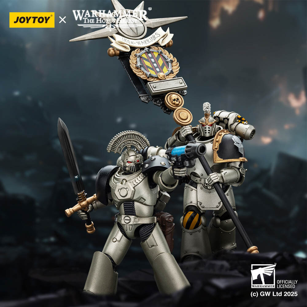 JOYTOY Dark Source Warhammer Horus Heresy Iron Warriors Тактический сержант и офицер флага 1:18 подвижные солдаты