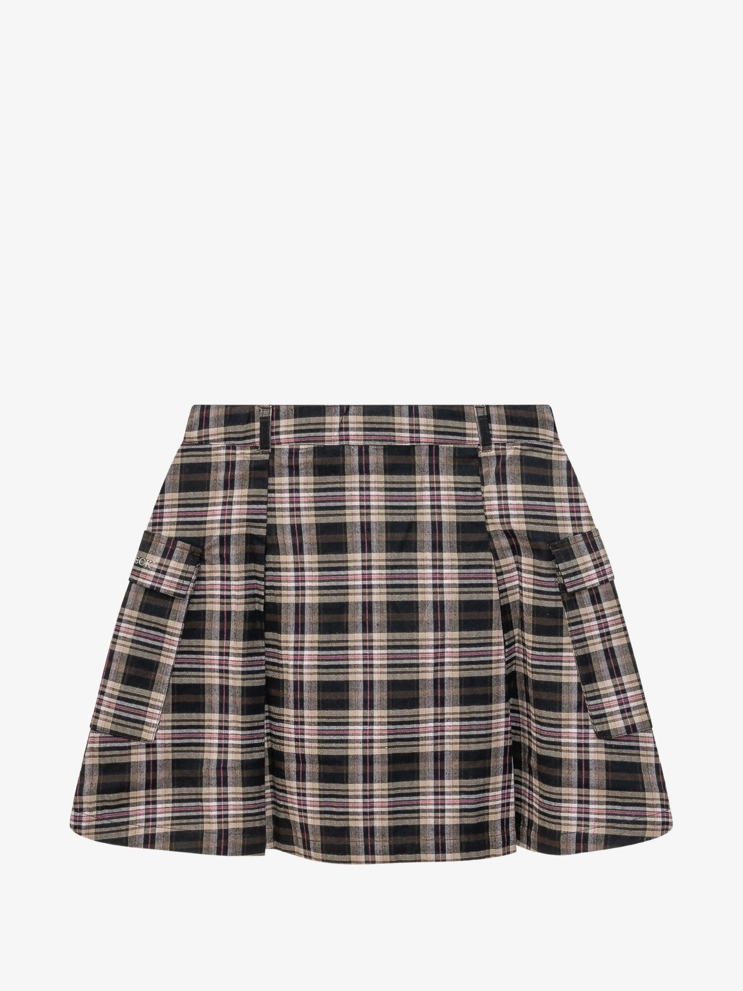 Юбка Off-White Check-pattern cargo skirt, размер 164, черный — фото 1