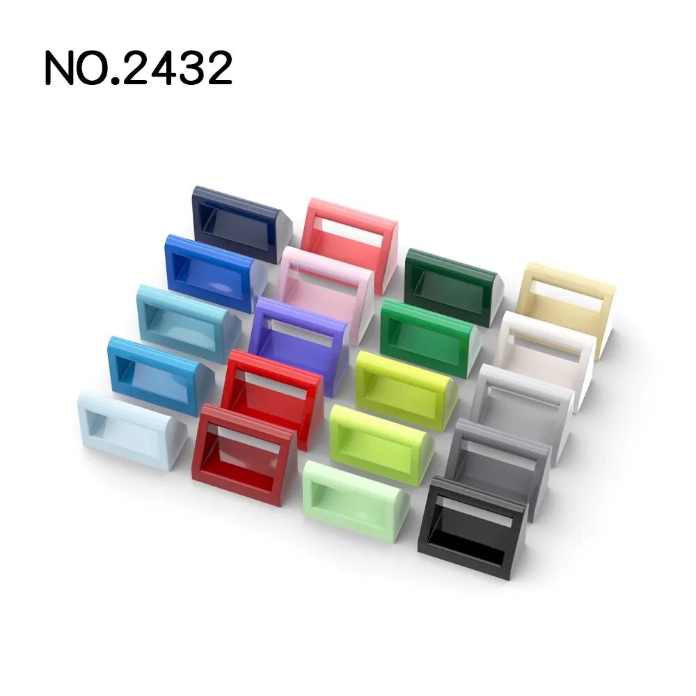 MOC 2432 блоки 1x2 с ручкой, цвет: Mixed color-50pcs