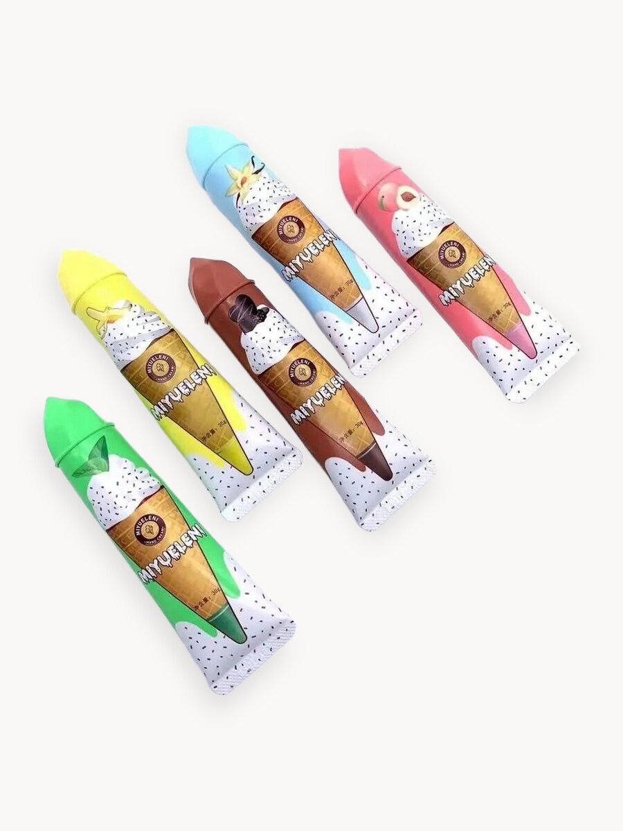 Крем для рук Увлажнение и питание 5 штук / Подарочный набор Кремов для рук Мороженое