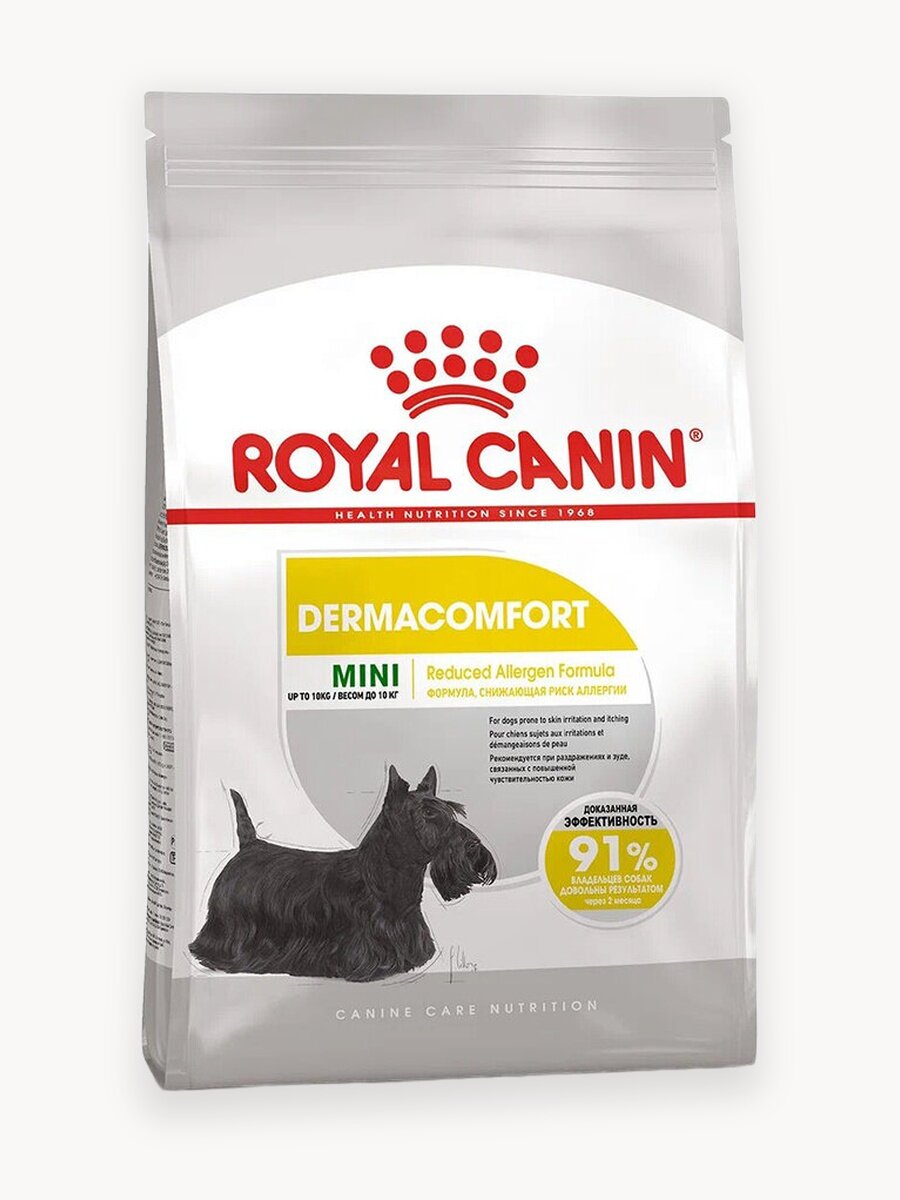Сухой корм для собак мелких пород Royal Canin Mini Dermacomfort при раздражении и зуде кожи, 3 кг