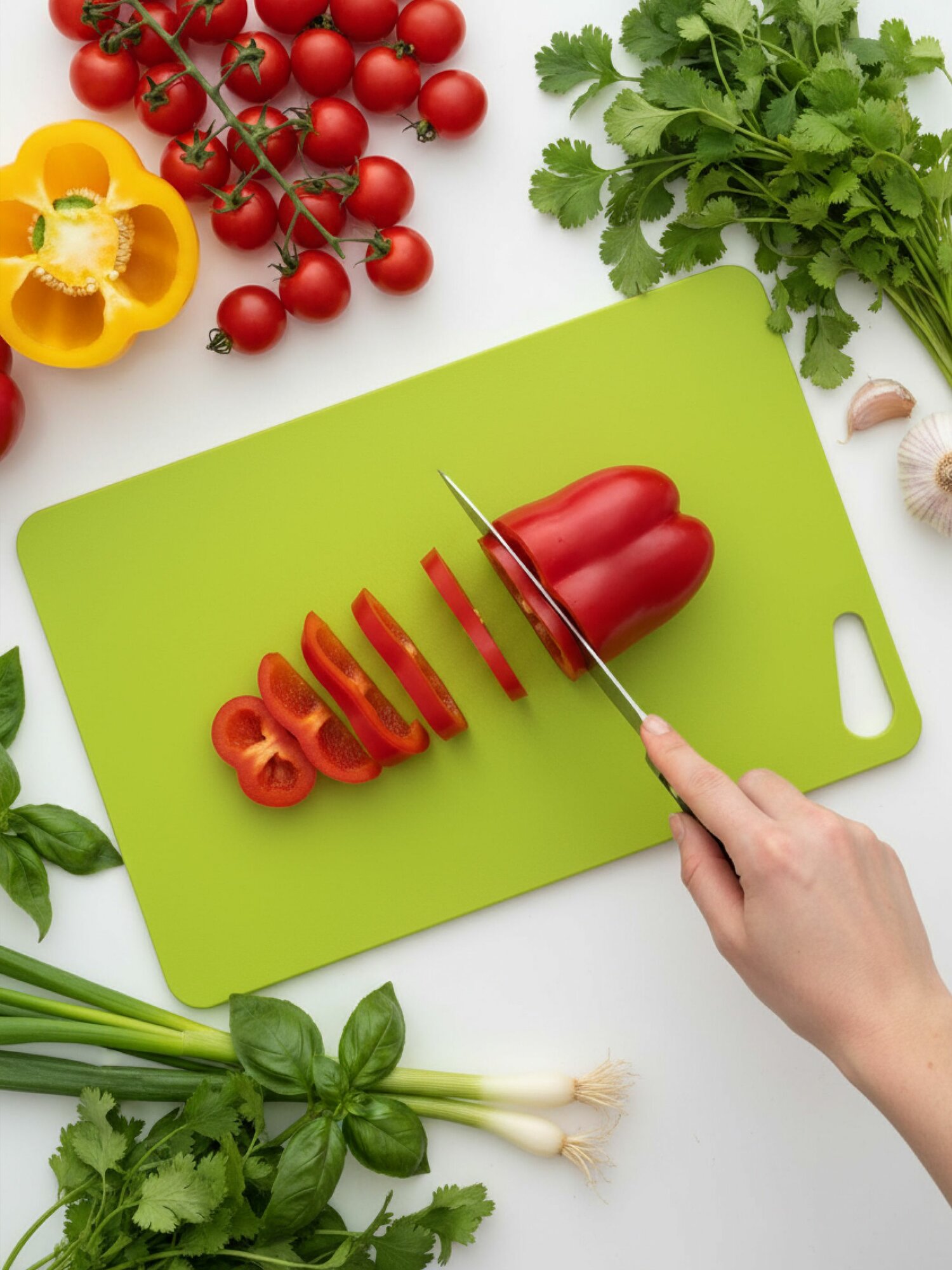 Доска разделочная пластиковая гибкая двусторонняя Martika 17.5x25 см, разделочные доски для кухни, оливковый гибкая доска двухсторонняя оливковый 17.5x25 см