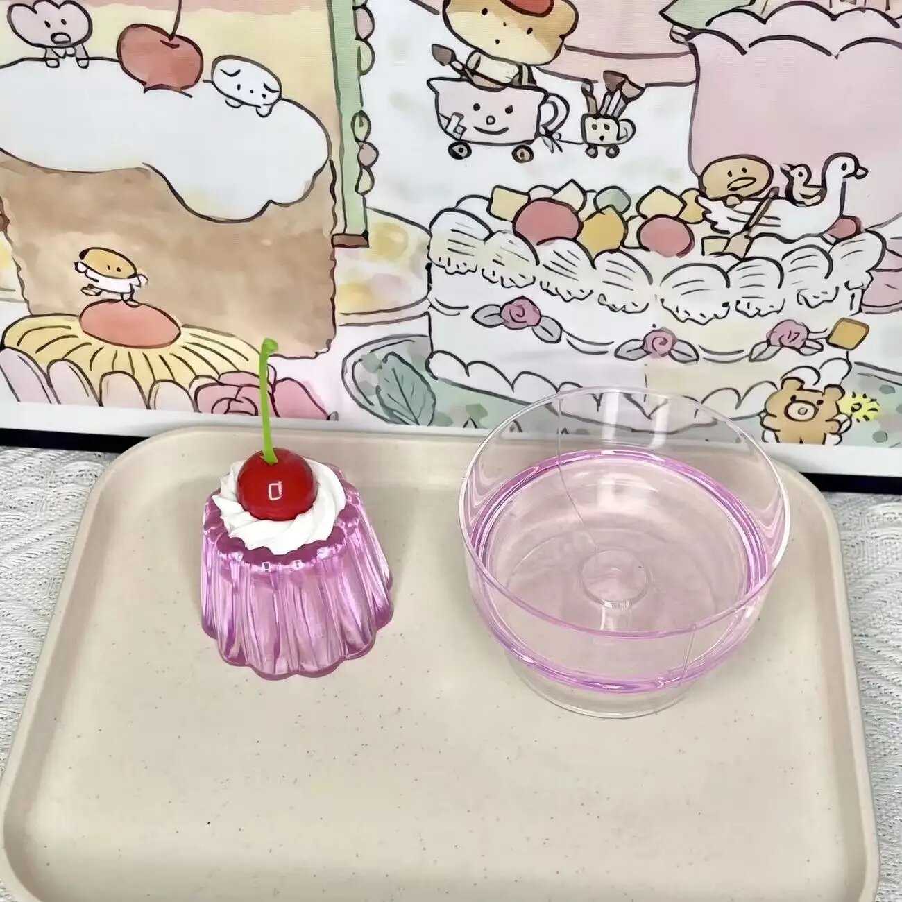 Ретро розовые желейные украшения Jelly